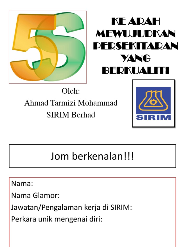 5S Notes-SIRIM JLN Beremban | PDF