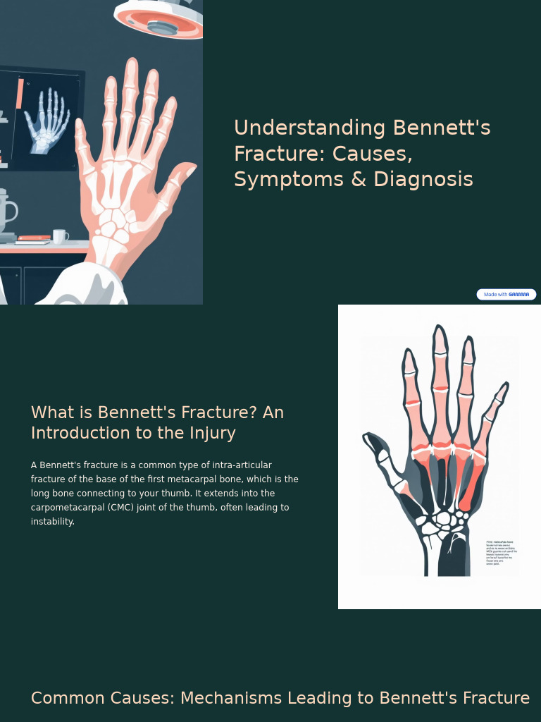 Bennett's Fracture: Causes, Symptoms & Care | PDF | Thumb ...