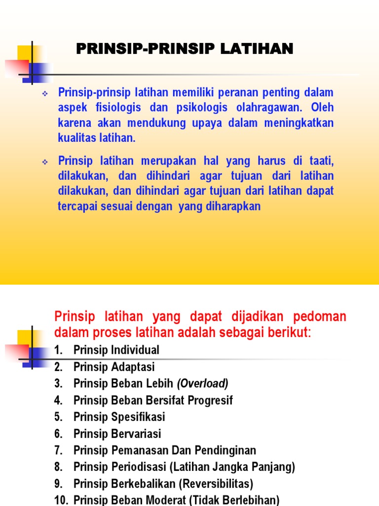 Prinsip Latihan | PDF