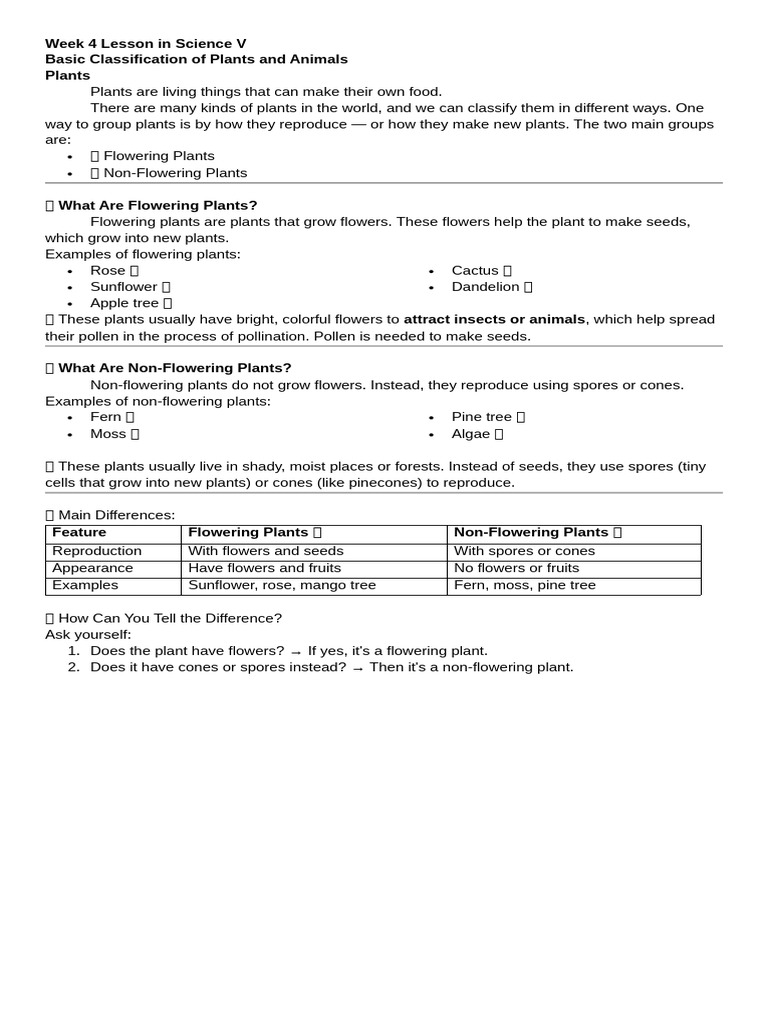Activity No. 6 Classification of Plants | PDF | Plants | Flowers
