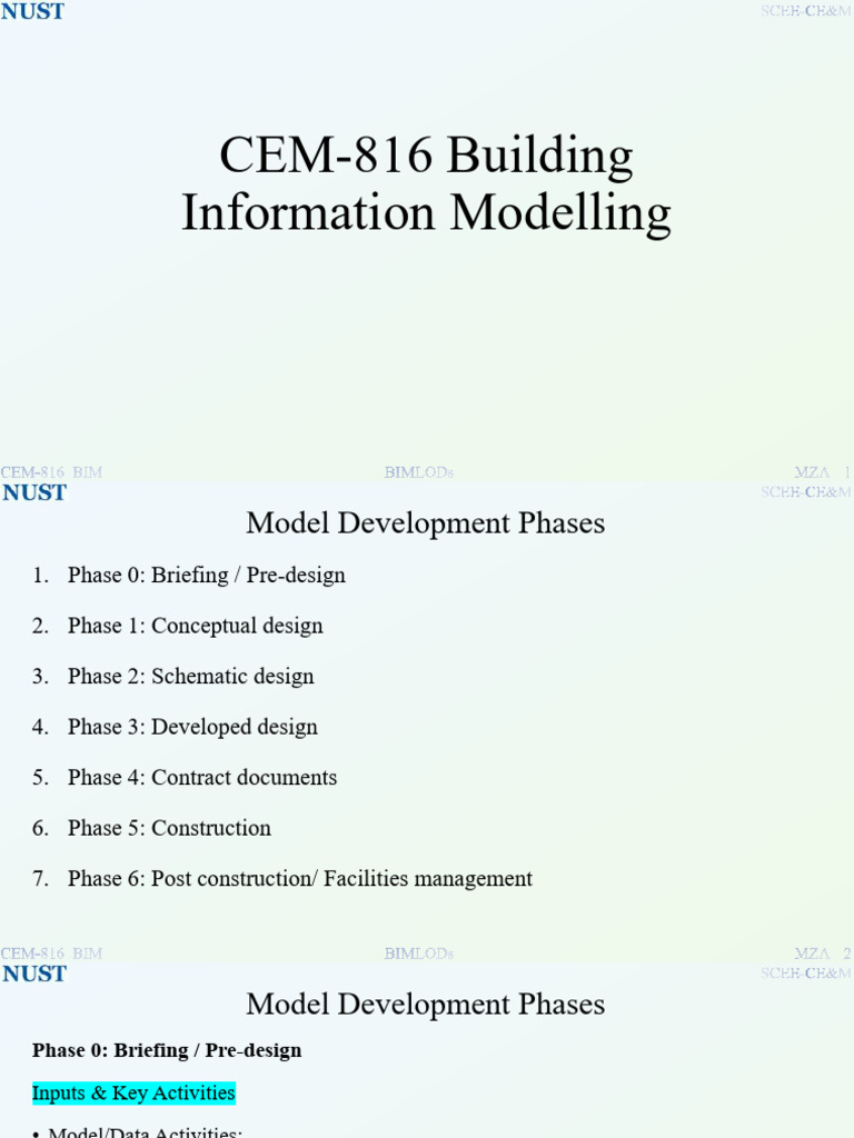 5 CEM-816BIMLevelOfDevelopments Enrichment of BIM | PDF | Building ...