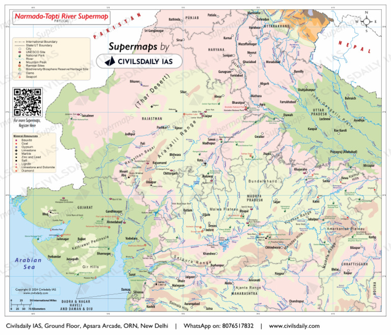 Narmada & Tapti River Supermap | PDF