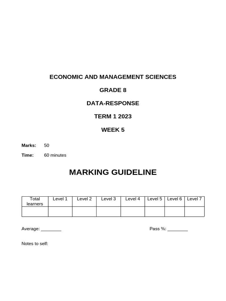 Grade 8 Economic Management Term 1 Guide | PDF | Taxes | Government Budget