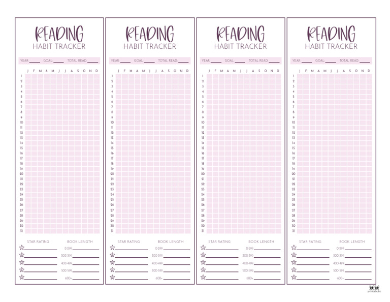 Reading Habit Tracker Template | PDF