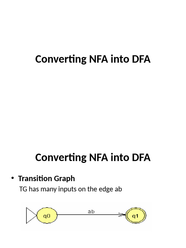 Lecture-17 Convert NFA Into DFA | PDF