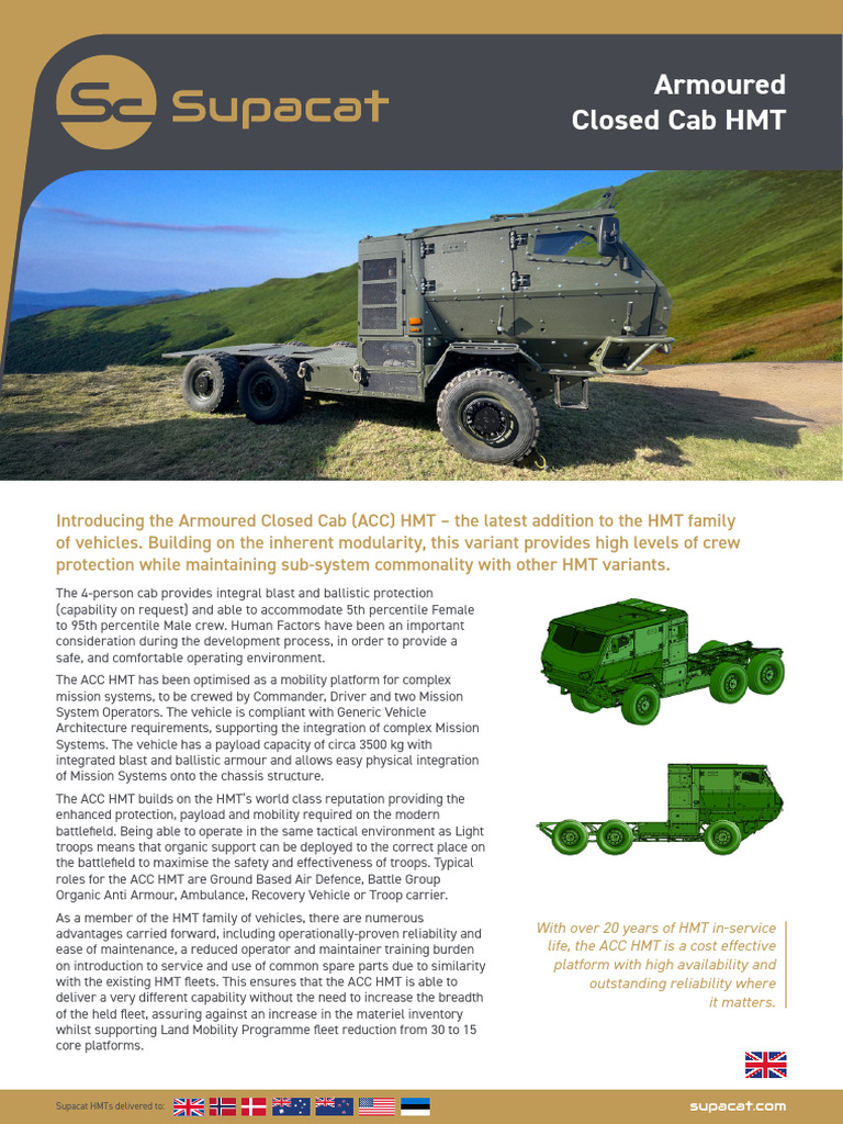Armoured Closed Cab HMT Vehicle Overview | PDF | Military Vehicles ...