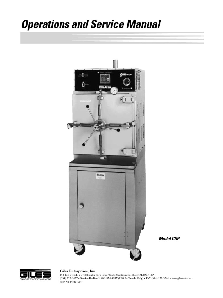 Giles Smoker Manual-3 | PDF | Smoking (Cooking) | Oven