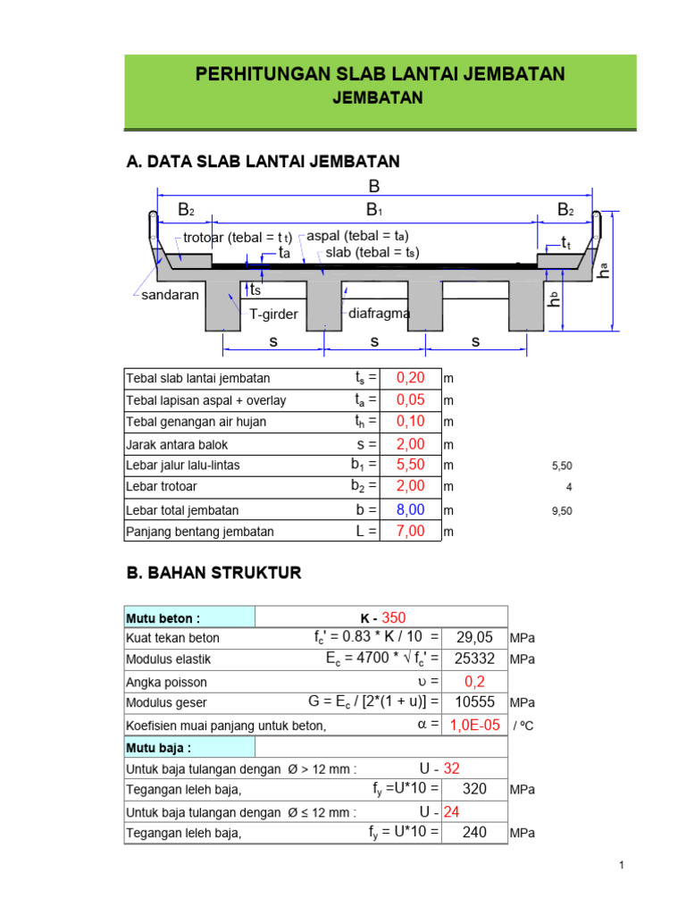 Analisis Slab Lantai Jembatan Teknik | PDF