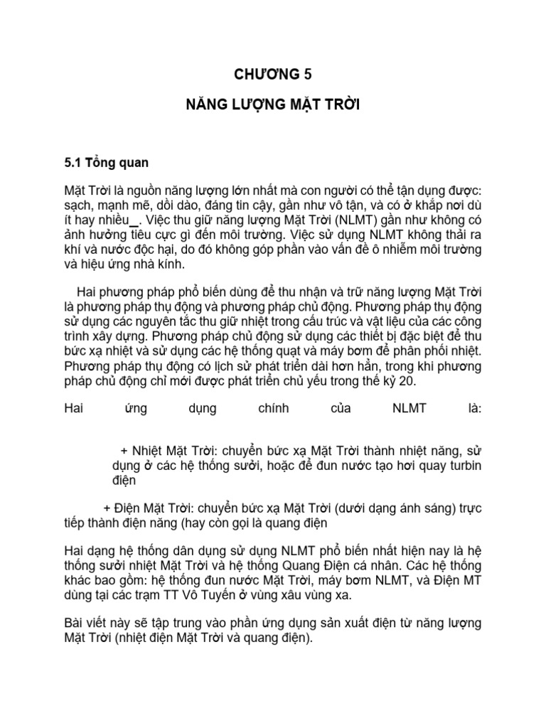Nang Luong Mat Troi | PDF