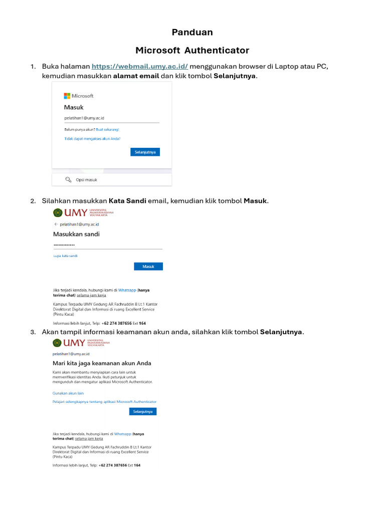 Panduan Instalasi Microsoft Authenticator | PDF