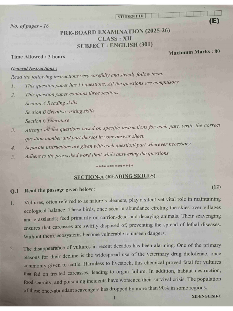 Class XII English | PDF