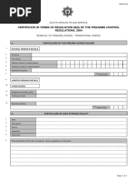 SAPS 518(a) Firearm License Renewal Form | PDF | Identity Document