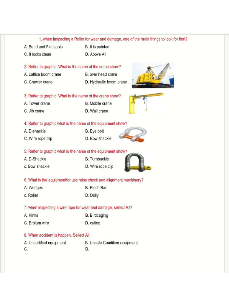 Rigger 3 MCQS (Question and Answers) | PDF