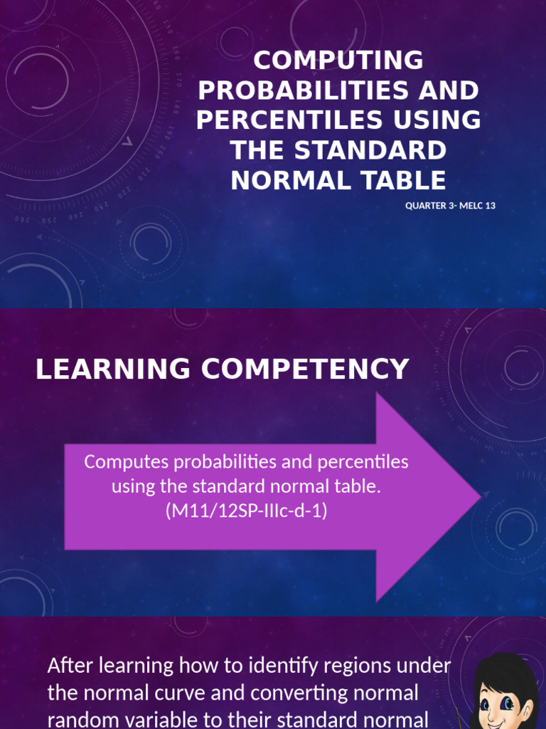 STATISTICS Q3 13. Computing Probabilities and Percentiles Using The ...