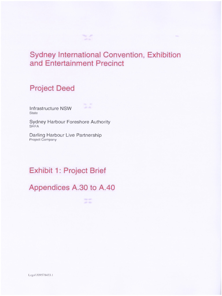 Project Deed - Exhibit 1 - Appendix 30-40 - Part 1 | PDF