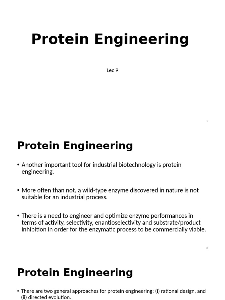 Protein Engineering | PDF | Structural Biology | Life Sciences