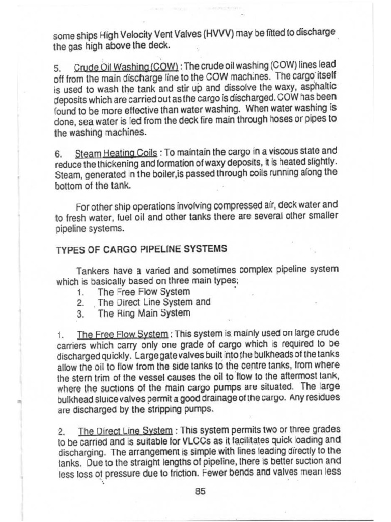 Tanker Cargo Piping System | PDF