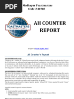 AH Counter Role in Toastmasters Meeting | PDF | Semiotics | Linguistics