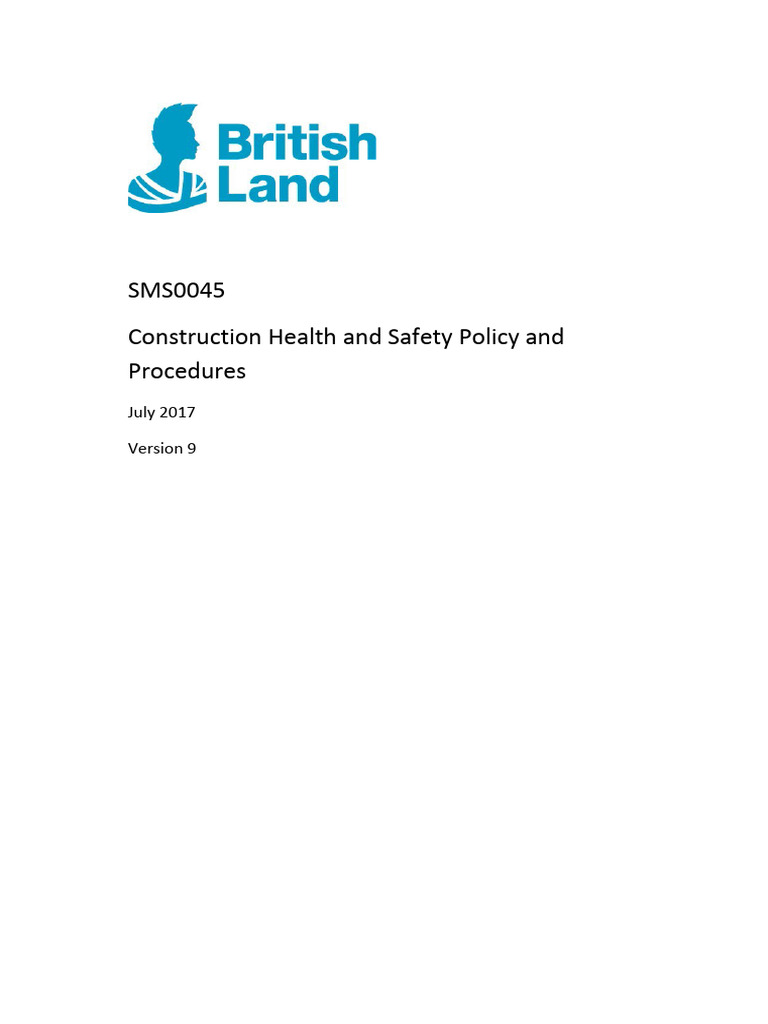 Construction Health and Safety Policy & Procedures 70 | PDF ...