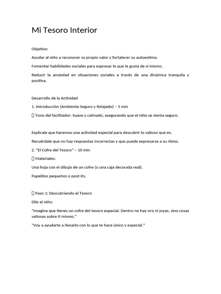 Mi Tesoro Interior | PDF | Sicología