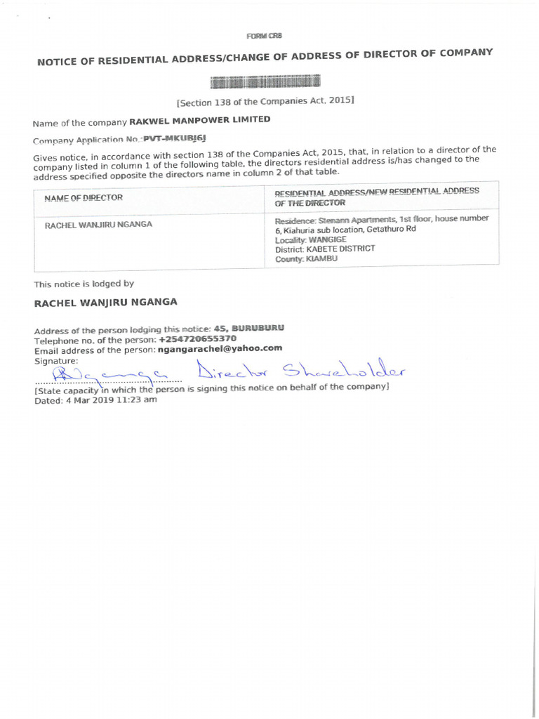 PVT MKUBJ6J Cr8 Residential Address | PDF