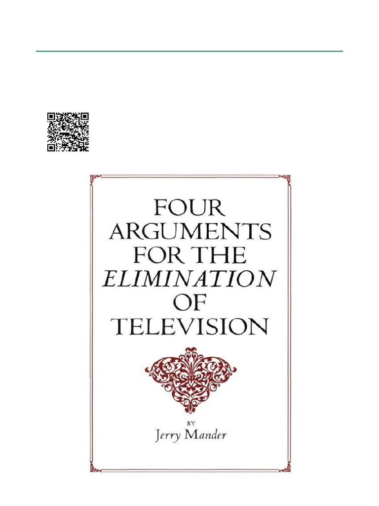 Four Arguments For The Elimination of Television ISBN 9780688082741 ...