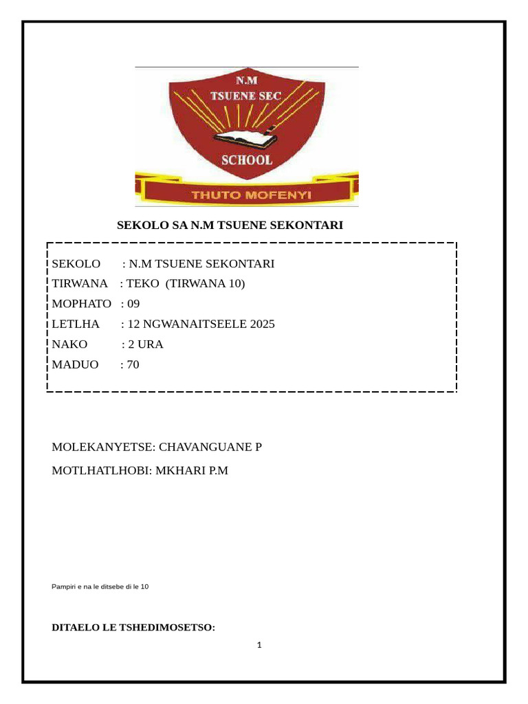 Mophato 9 2025 | PDF