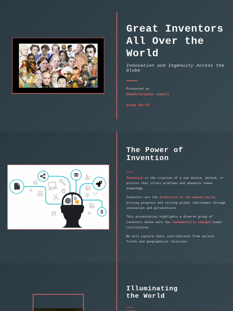 Great Inventors All Over The World | PDF | Invention | Wireless