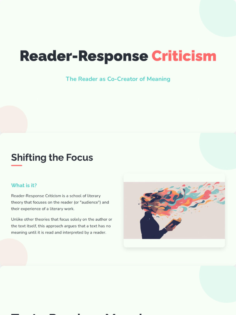 Reader Response Criticism | PDF