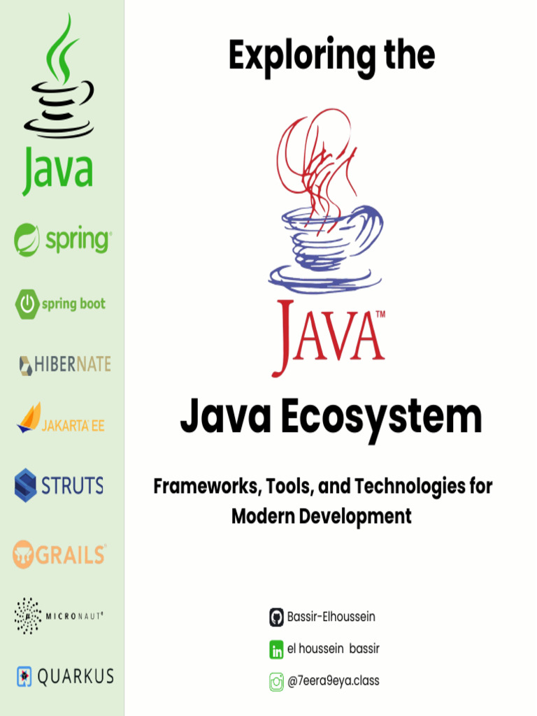 Java Development Frameworks & Tools Guide | PDF | Java (Programming ...