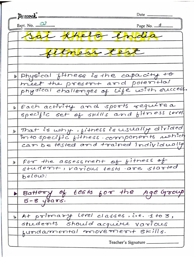 Physical Education Project File | PDF