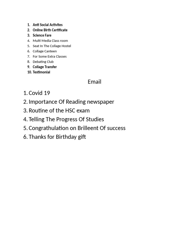 College Activities and Communication Guide | PDF