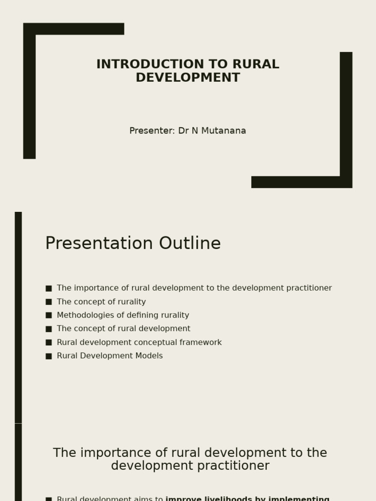 Rural DVPMNT Lecture 1 | PDF | Cost Of Living | International Development