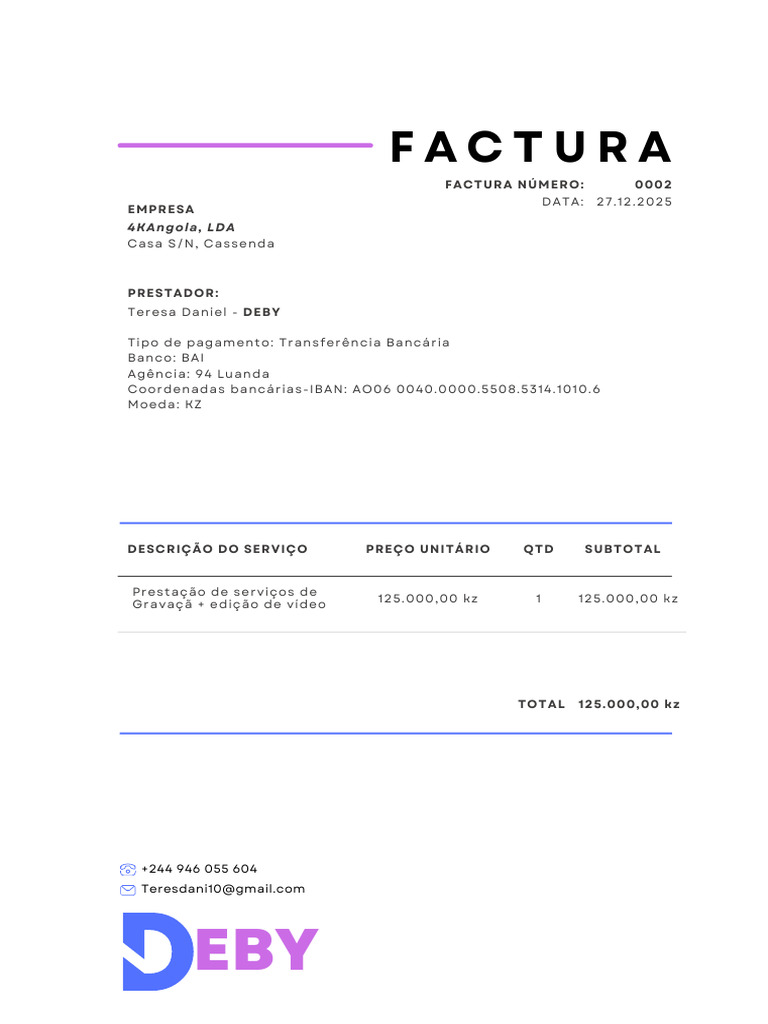 Factura - DEBY (1) | PDF
