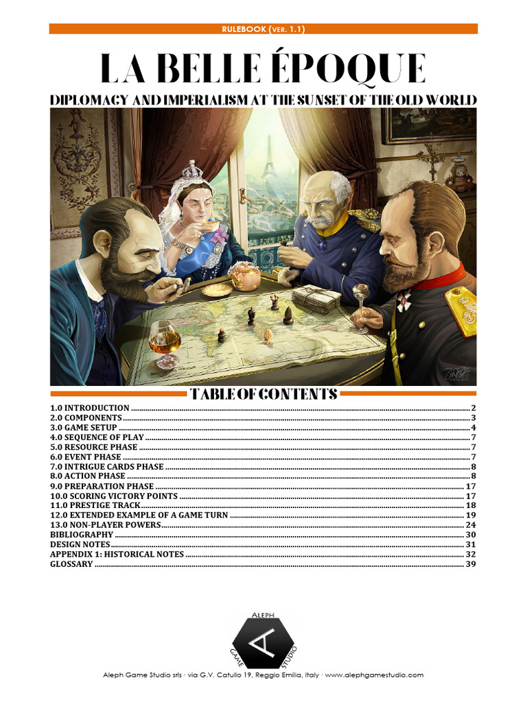 La Belle Époque Game Rulebook | PDF | German Empire | Central Powers