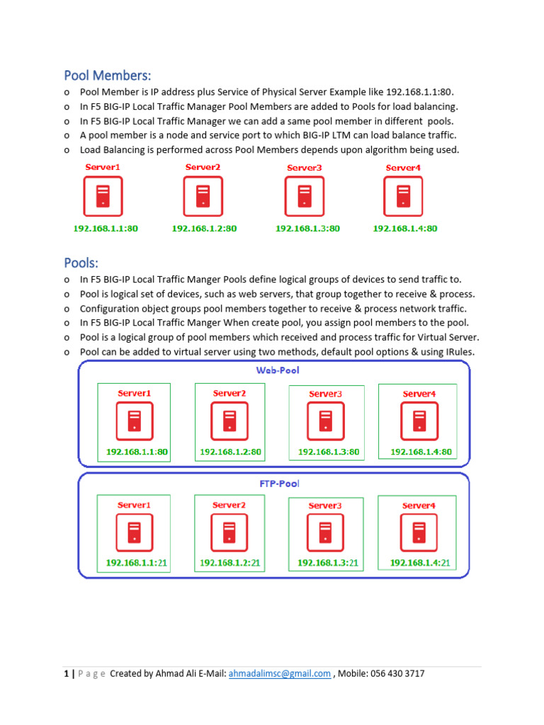 24-Pool & Pool Member | PDF | Load Balancing (Computing) | Data ...
