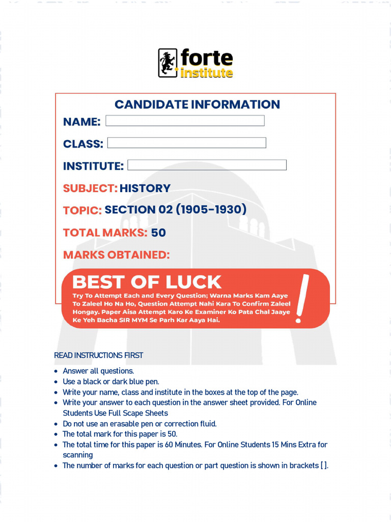 History Ssection 2 Test | PDF