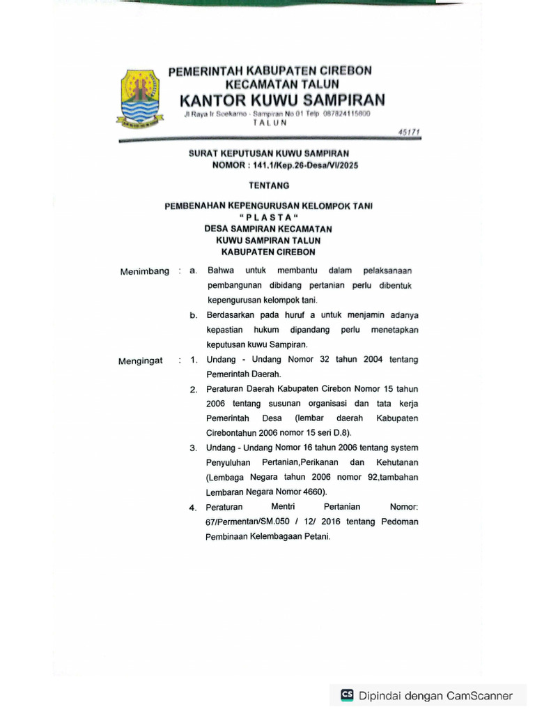 Proposal Poktan Sampiran | PDF