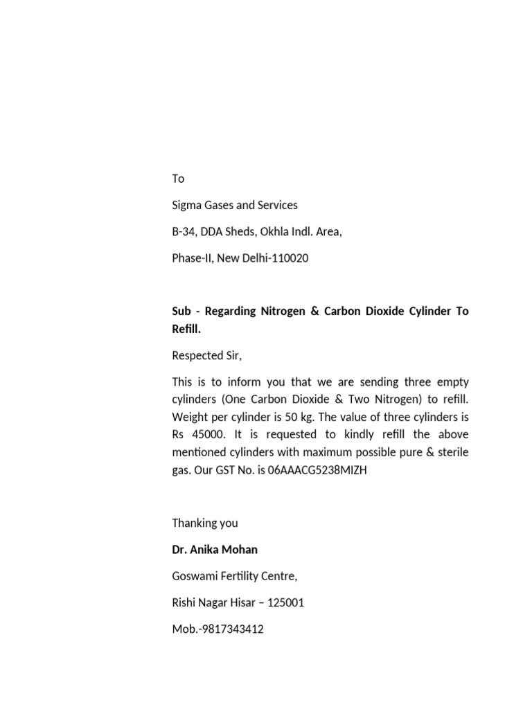 Sigma Application for Gas Cylinders | PDF