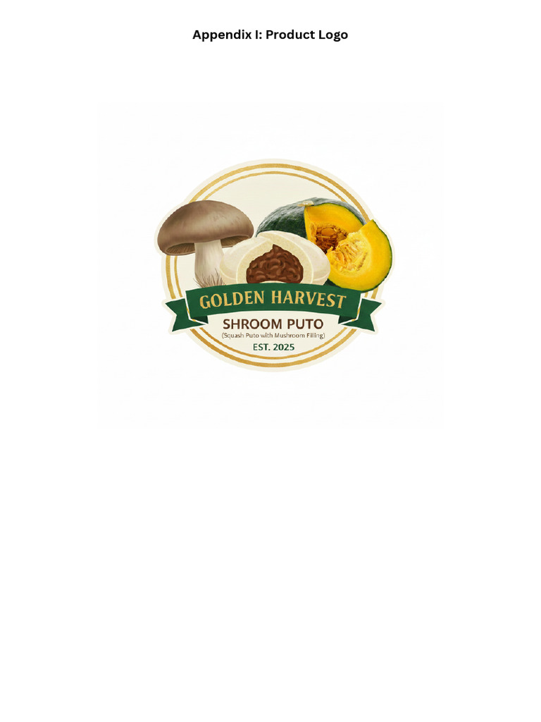Group 6 Squash Puto With Mushroom Filling Appendices | PDF