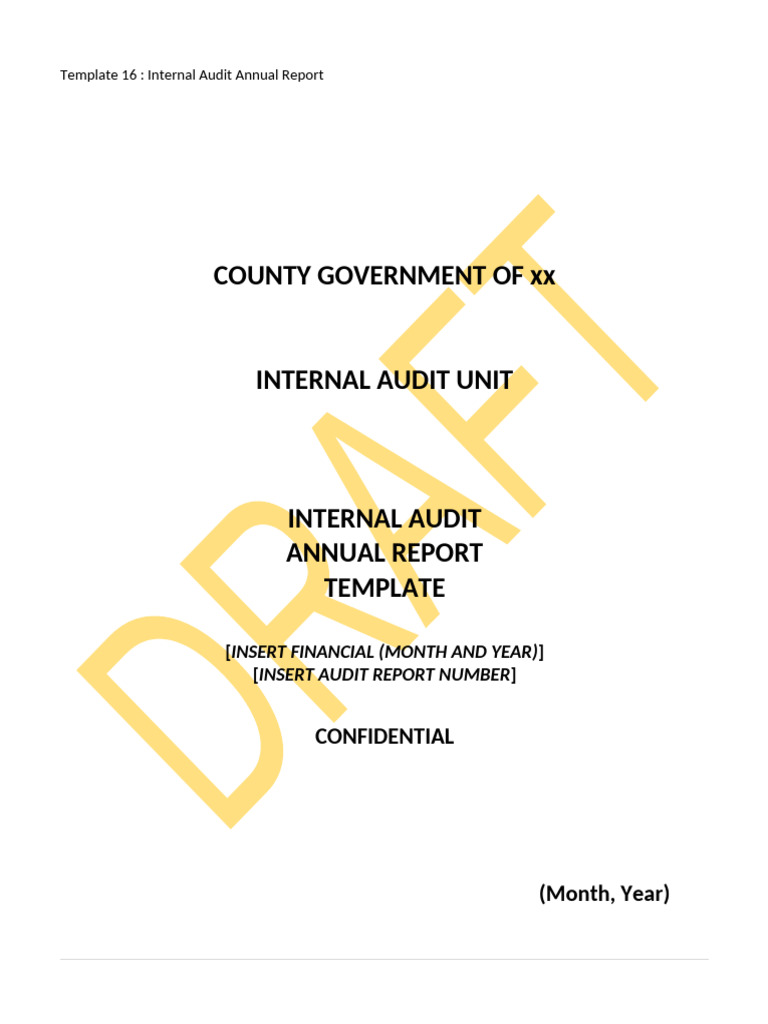 Annual Internal Audit Report Template | PDF | Internal Audit | Audit