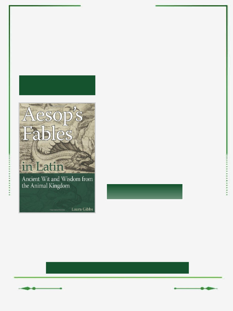Aesop s Fables in Latin Ancient Wit and Wisdom from the Animal Kingdom ...