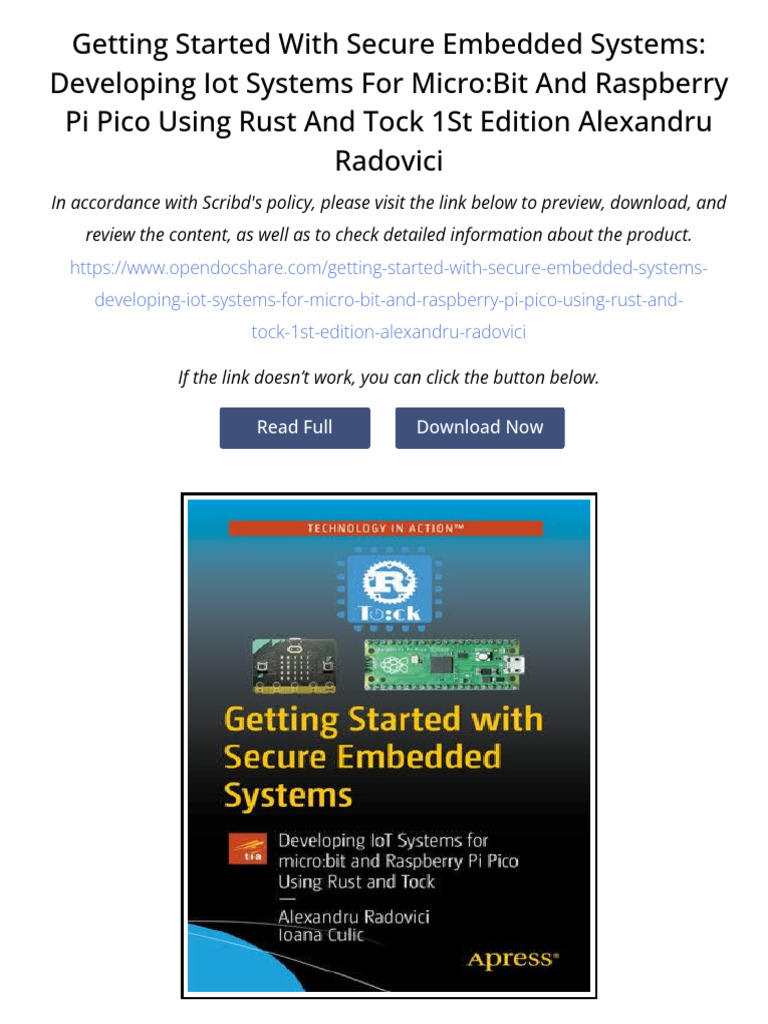 Getting Started with Secure Embedded Systems: Developing IoT Systems ...