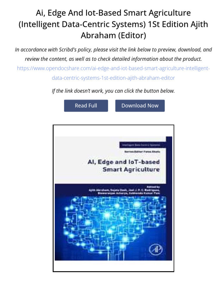 AI, Edge and IoT-based Smart Agriculture (Intelligent Data-Centric ...