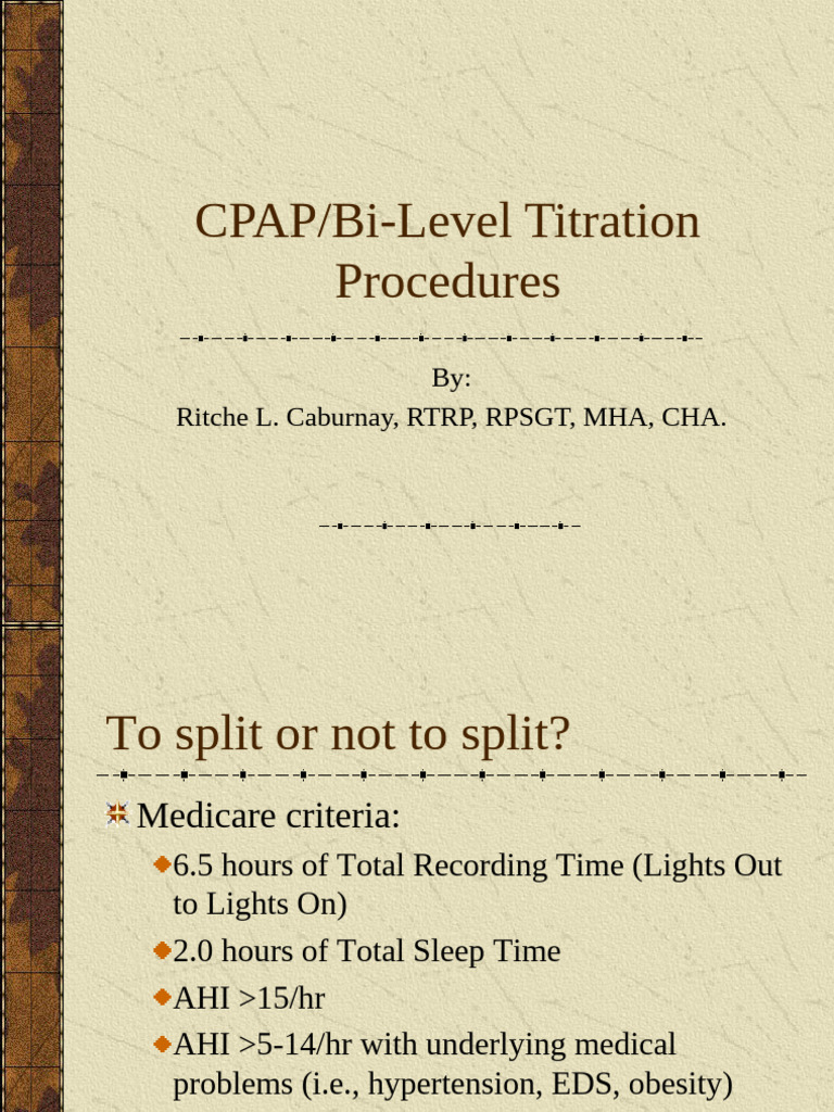 CPAP or Bi Level Titration Procedure 2 | PDF | Clinical Medicine ...