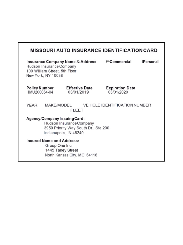 Insurance Card Exp 3 2020 | PDF