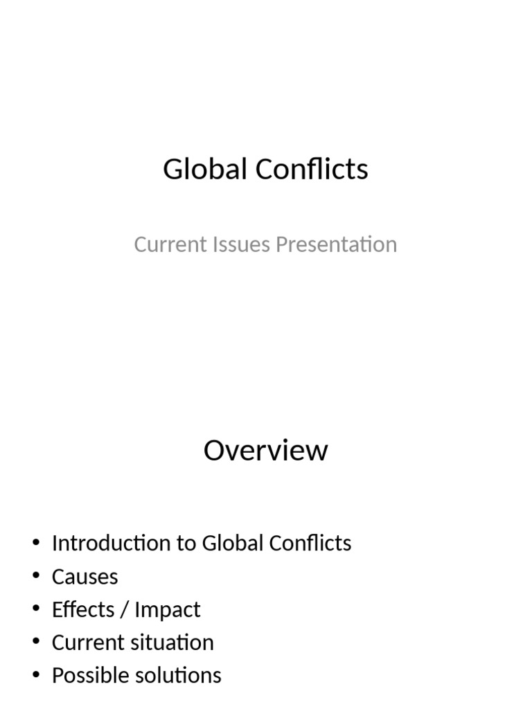 Global Conflicts | PDF