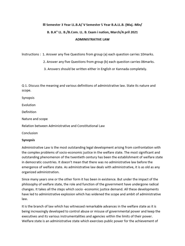 Admin Law 1 | PDF | Rule Of Law | Administrative Law