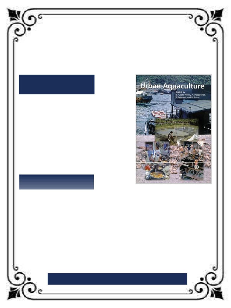 Urban Aquaculture Cabi Publishing First Edition Barry Costa-Pierce ...