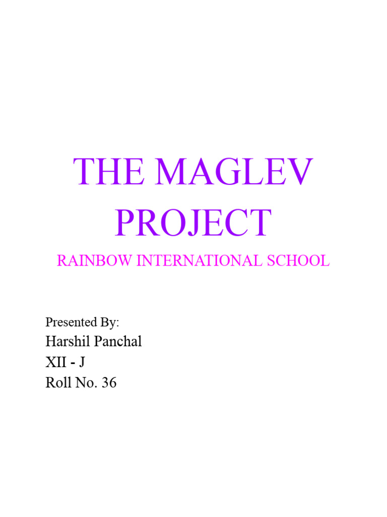 Sample of Physics Project Project Report | PDF | Electrical Engineering ...